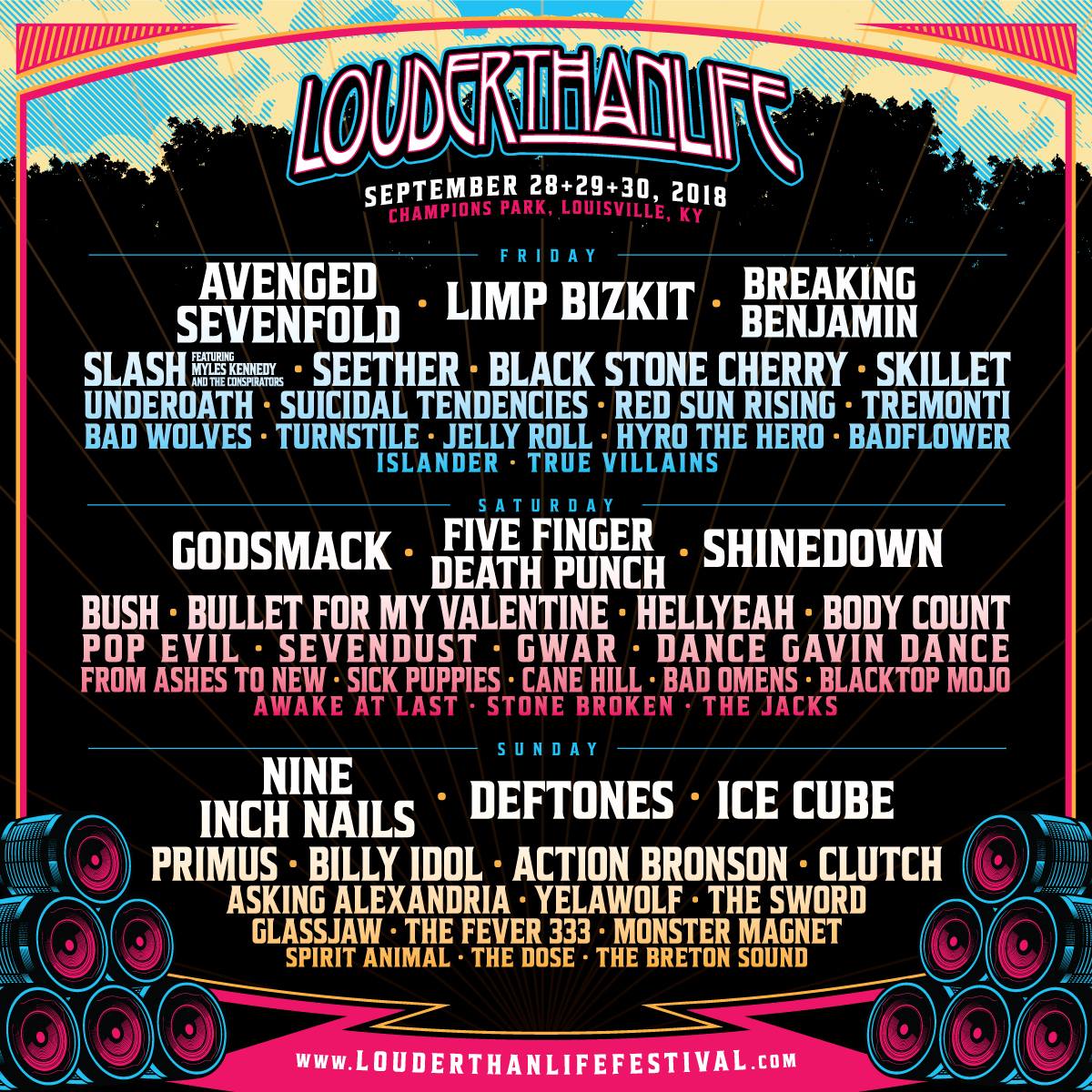 LOUDER THAN LIFE 2018 Lineup Revealed!
